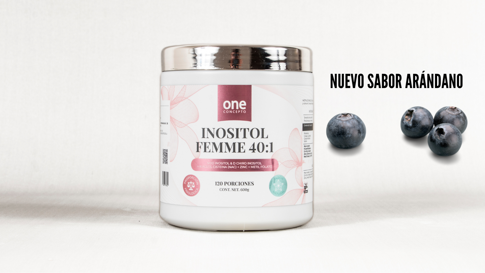 INOSITOL FEMME 40:1 I 120 dosis (2 meses) con Metil Folato – CONCEPTO ONE